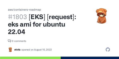 Eks Request Eks Ami For Ubuntu 2204 · Issue 1803 · Awscontainers Roadmap · Github