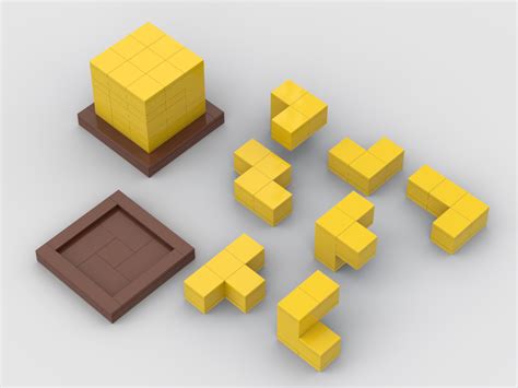 Lego Moc 3x3 Tetris Cube Puzzle By Ptchnk Rebrickable Build With Lego