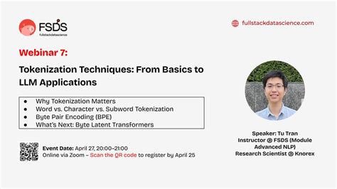 🚀 Webinar 7 Tokenization Full Stack Data Science Facebook