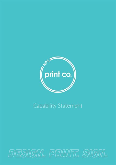 Nps Print Co Capability Statement By Nps Corporate Issuu