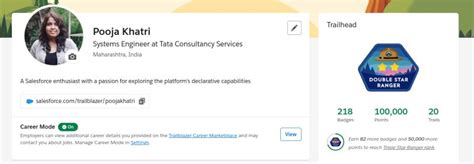Pooja K On Linkedin Trailblazer Salesforce Doublestarranger Continuouslearning…