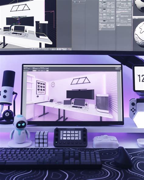 소옹 Desk Setup 데스크테리어 새로운 공간 배치 시뮬레이션 🙌🏻 모션데스크를 배치했을때 어떻게 구성하면 좋을지 제가 주로 사용하는 3d프로그램을 이용하여