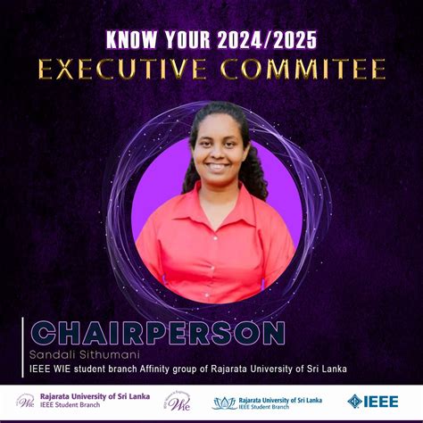 Sandali Sithumani On Linkedin 🎉 🎊 I Am Excited To Share The Position Of Chairperson Of The