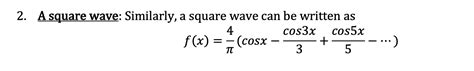 Solved Experiment Using Fourier Analysis Use Excel To