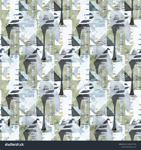 Geomeric Drawing Print Pattern Wallpaper Abstract Stock Illustration