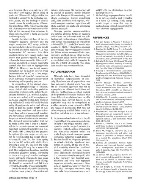 Guidelines For The Use Of An Insulin Infusion For The Management Of Hyperglicemia In Critically