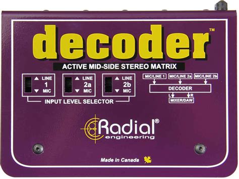 Radial Decoder Midside Sum And Difference Matrix