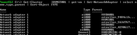 Powercli Get All Vms With Information About Network Card Type