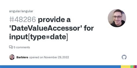 Provide A Datevalueaccessor For Input Typedate · Issue 48286