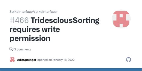 Tridescloussortingextractor Requires Write Permission · Issue 466