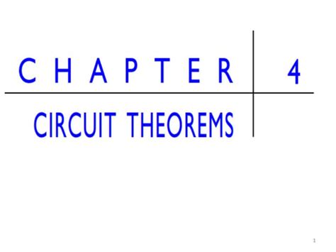 Chapter Is A Circuit Theorems Everything Including Ppt