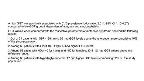 Ggt For Metabolic Syndrome Ggt For Metabolic Syndrome Ppt
