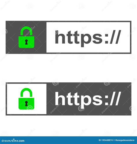 Padlock And HTTPS Word Internet Safety Concept Royalty Free Stock