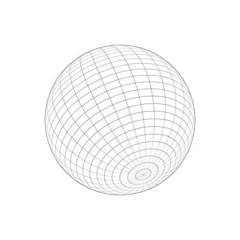 Premium Vector 3d Sphere Wireframe Icon Isolated On White Background Orb Model Spherical Shape