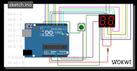Push Button And Sevensegment 2 Digitshyfa Anatasya Wokwi Esp32 Stm32