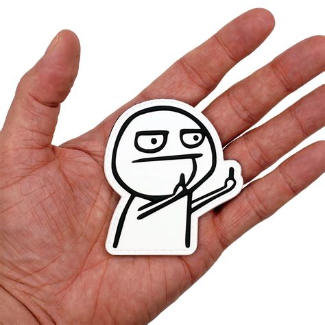 Middle Finger Meme Guy Pvc Morale Patch Humor