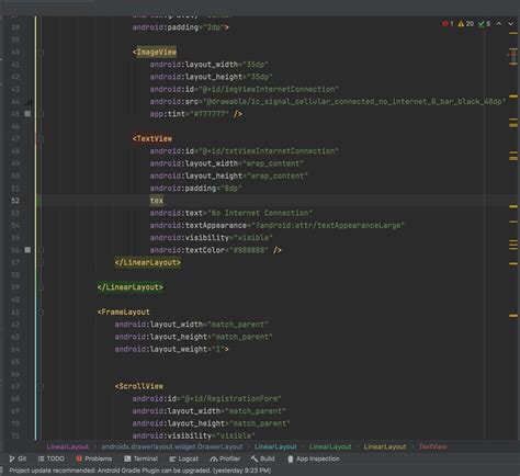 Android Studio Xml Autocomplete Not Working Properly After Converting