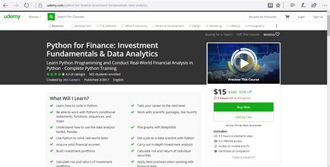 Signed Up For Python For Finance Investment Fundamentals And Data Analytics Course Productivity