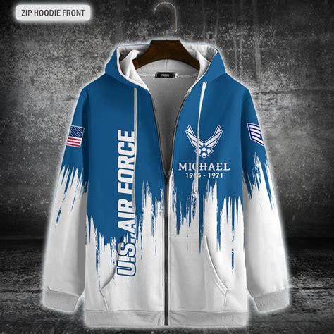 Us Air Force E 8 Air Force Senior Master Sergeant Zip Hoodie