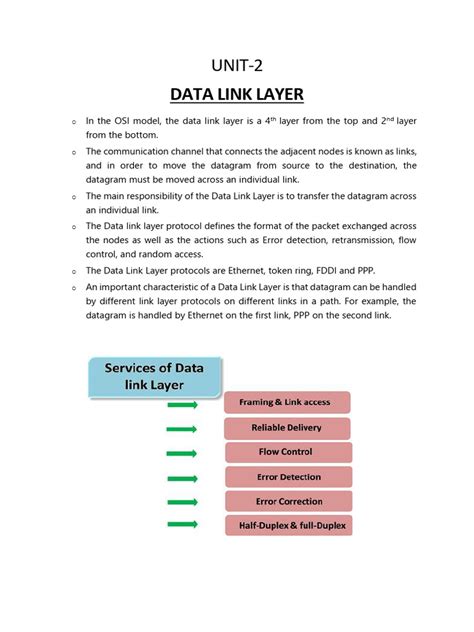 unit 2 data link layer pdf computer network network protocols