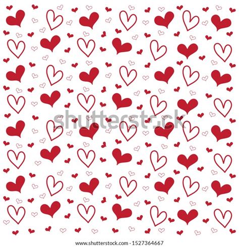 Hand Drawn Mini Heart Shape Red Stock Vector Royalty Free 1527364667