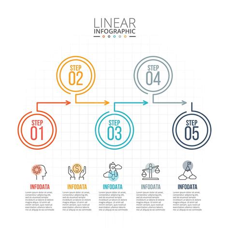 Premium Vector Template For Diagram Graph Presentation And Chart Business Concept With 5 Steps