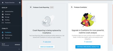 Android Where Can I See Firebase Crash Reporting For Existing App
