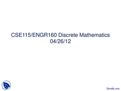 Zero One Matrix Discrete Mathematics Lecture Slides Slides
