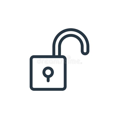 从杂项概念中解锁图标矢量 解锁可编辑笔触的细线图示 在Web上解锁线性符号 向量例证 插画 包括有 金属 关键字 192166369