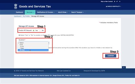 Enabling Gst Api Access For Invoice Upload