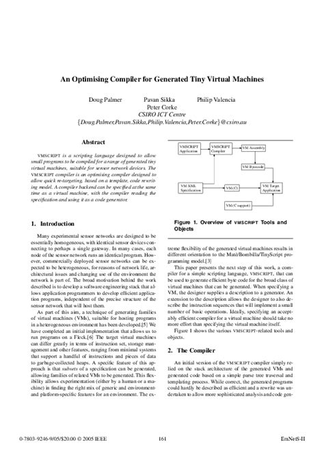 Pdf An Optimising Compiler For Generated Tiny Virtual Machines