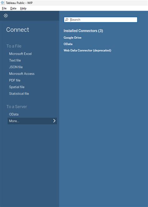 Cant See Options In Connect To Server On Tableau Desktop R Tableau
