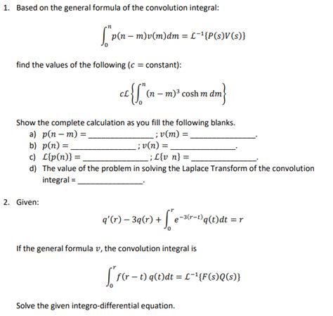 Solved 1 Based On The General Formula Of The Convolution Solved 1 Based On The General Formula Of The Convolution