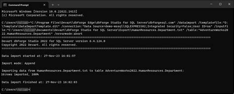 Importing Sql Server Data Through Command Line Using Dbforge Studio
