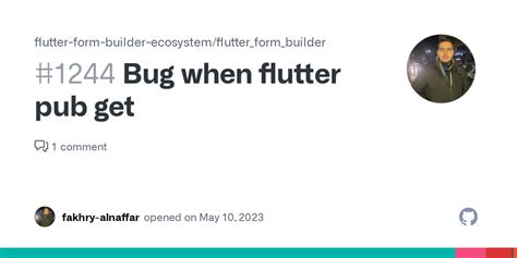 Bug When Flutter Pub Get · Issue 1244 · Flutter Form Builder Ecosystemflutterformbuilder