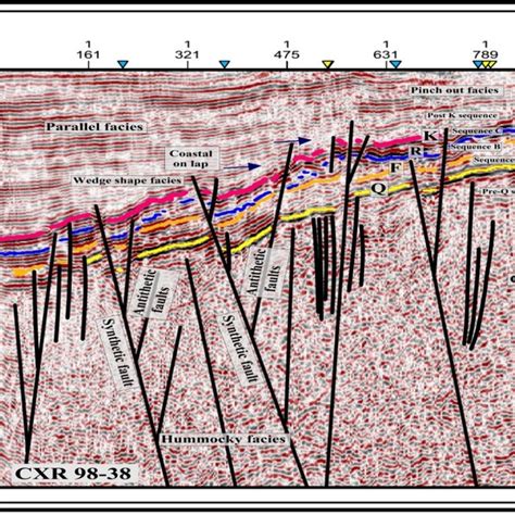 Interpreted Nesw Seismic Section No Cxr 98 40 For Location See