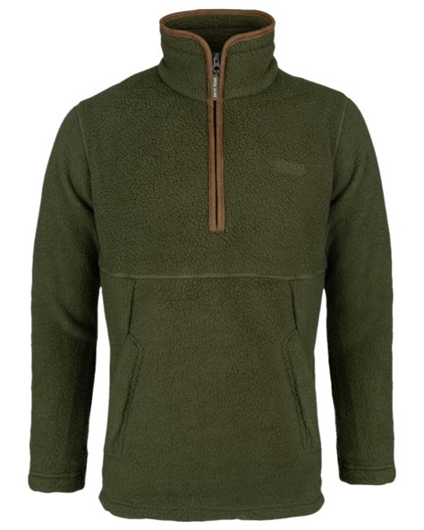 Jack Pyke Mens Half Zip Sherpa Fleece Pullover