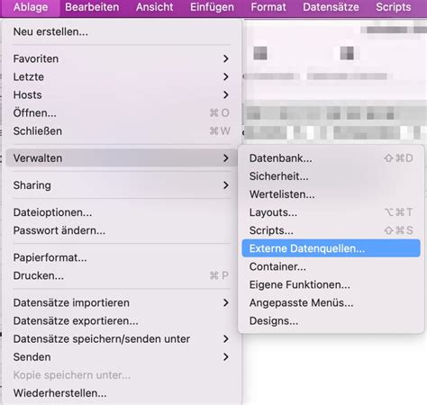 Filemaker Und Odbc Verbindung Essschattentabellen Bernhard Schulzs Blog