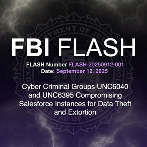 Fbi The Fbi Has Released A Flash Alert On The Targeting Of Salesforce Platforms By The