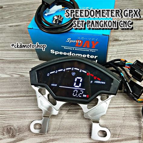 Jual Speedometer Gpx Digital Universal Import Spido Gpx Full Digital Set Kabel Sensor Spedo