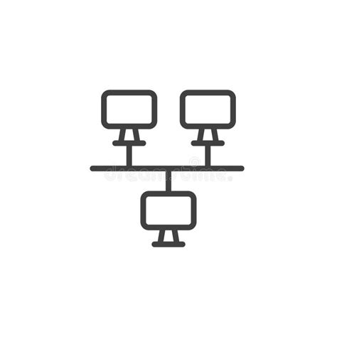 Network Topology Line Icon Stock Vector Illustration Of Linear 317361000