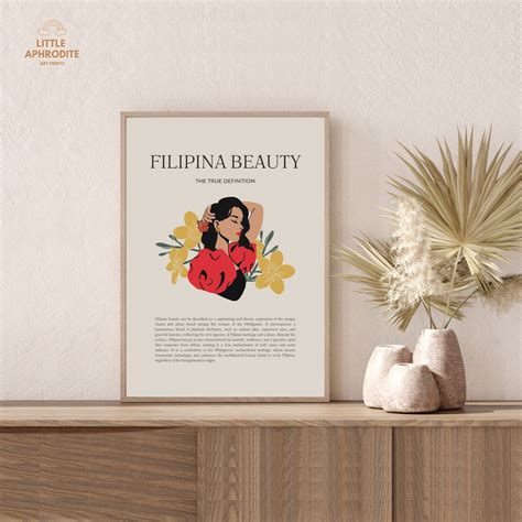 Filipina Beauty Definition Wall Art Digital Printable Wall Decor
