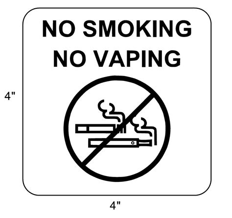 No Smoking No Vaping Sticker 2