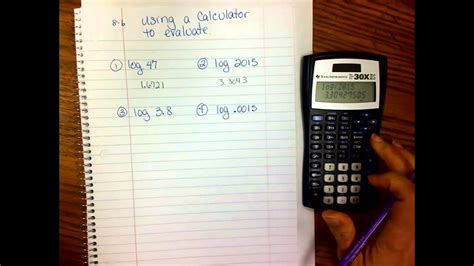Using A Calculator To Evalutate Logs Youtube