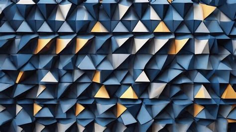 Premium Photo Blue Background With A Pattern Of Triangles