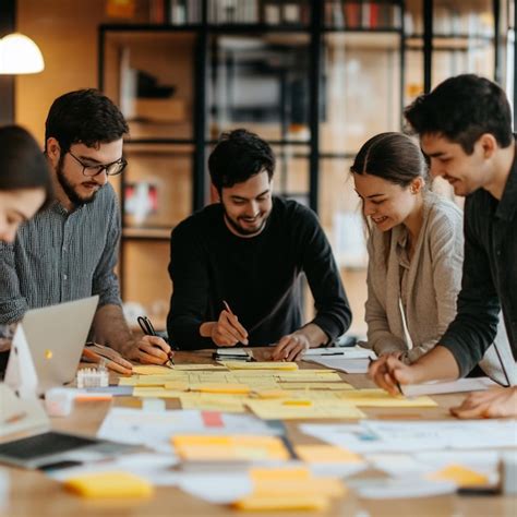 Image Of A Team Using Agile Methodologies For Product Development Premium Ai Generated Image