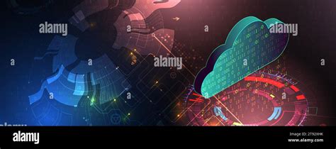 Cloud Computing Concept Abstract Connection Technology Background Hand Drawn Vector Stock