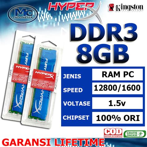 Jual Ram Pc Ddr3 8gb Pc 12800 Memory Ram Pc Komputer Shopee Indonesia