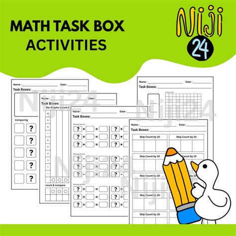 Math Task Box Activities By Niji24 Tpt