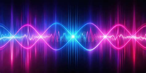 Abstract Vibrant Waveform Pattern With Glowing Neon Lines And Dynamic Energy Generative Ai